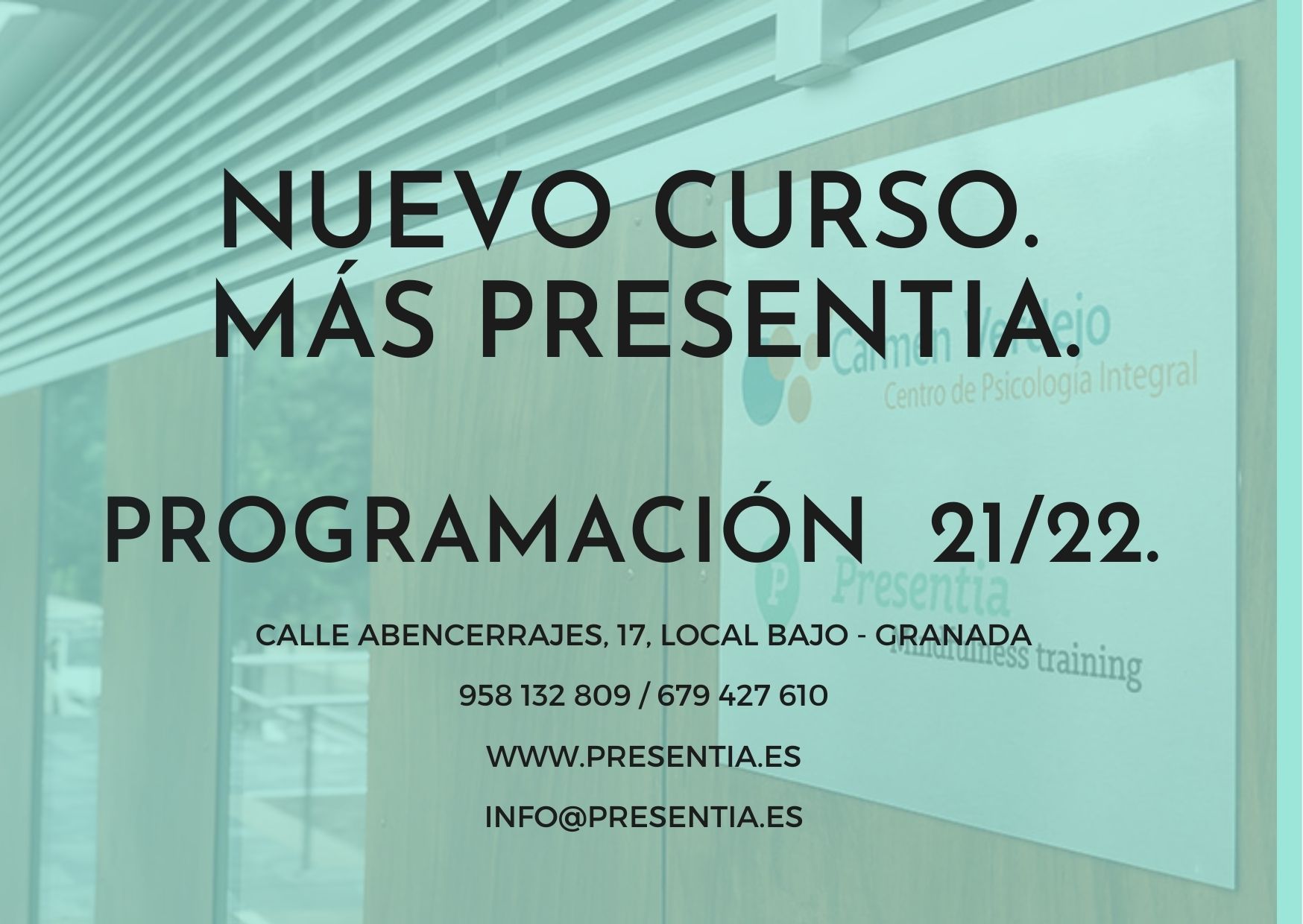 Presentia Mindfulness Training Granada: nueva programación 21/22